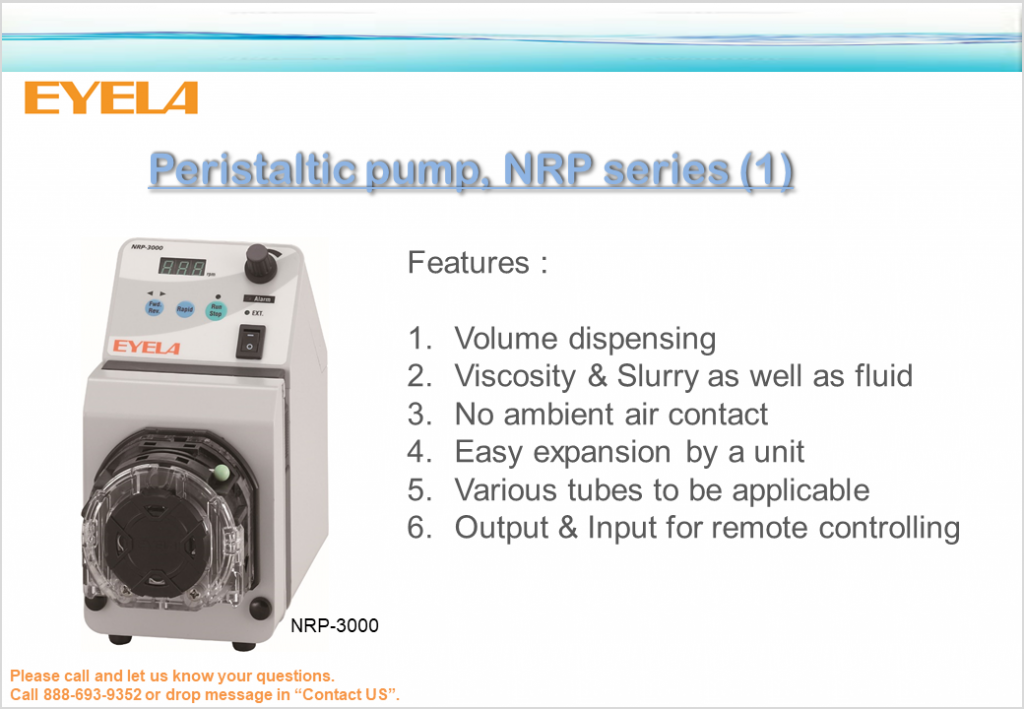 Peristaltic pump, NRP series (1)｜NEWS｜News & Topics｜Rotary evaporator ...